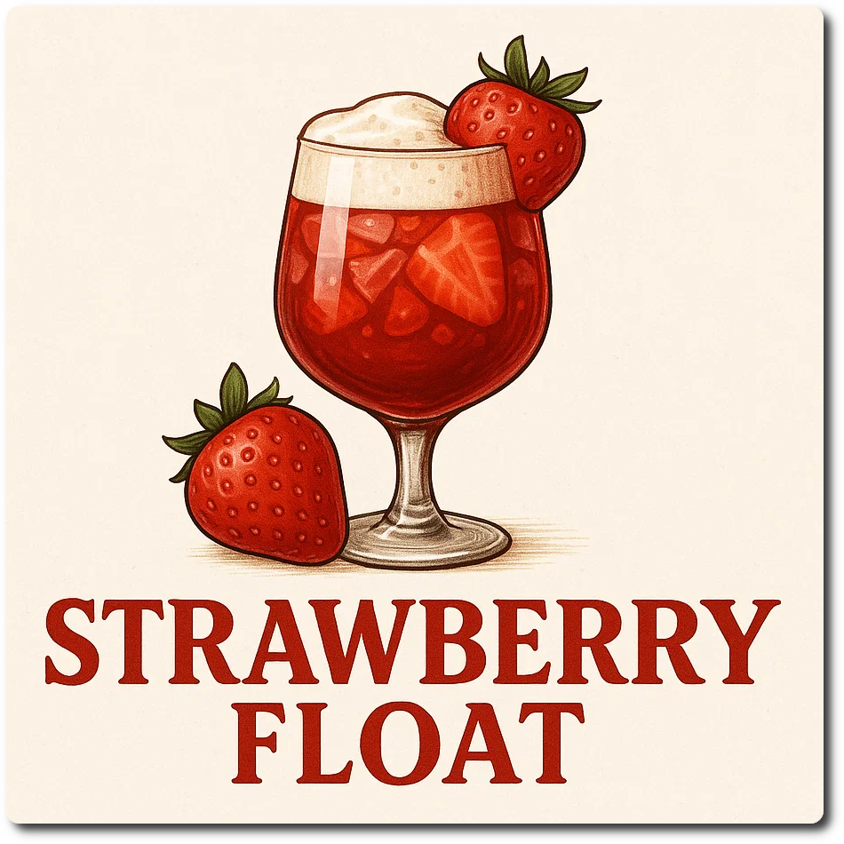 Strawberry Float - jhermann's Ice Creamery